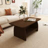 Ebern Designs 47" Modern Minimalist Rectangular Coffee Table With Double-layer Storage, Rounded ...